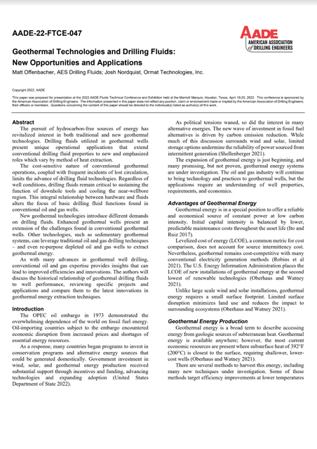Publications – AES Drilling Fluids | Better Fluids Equal Better Wells